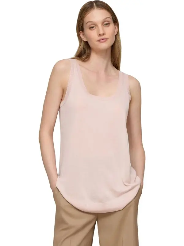 Lafayette 148 New York Washable Merino Wool Tank - Rosewater