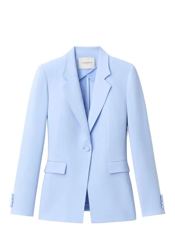 Lafayette 148 New York Finesse Crepe Single-button Blazer - Skyline Blue