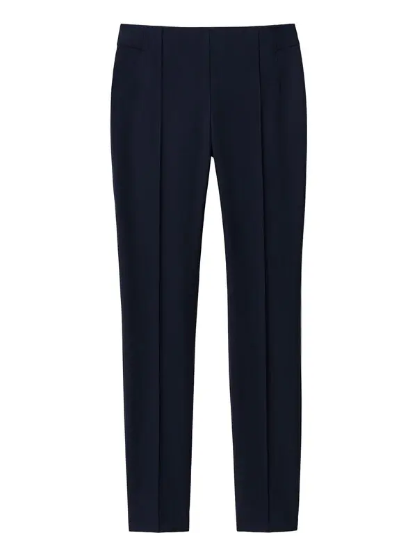 Lafayette 148 New York Gramercy Pintucked Pants - Blue Ink