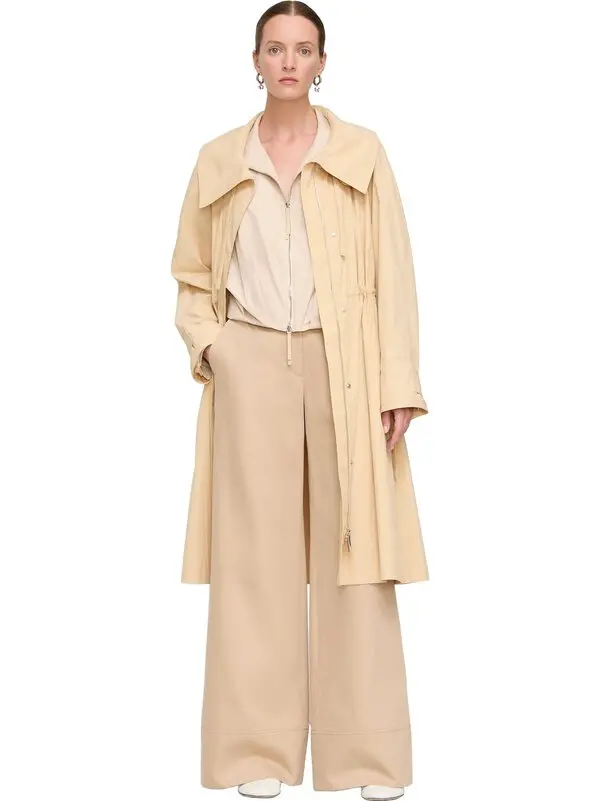 Lafayette 148 New York Cotton Oversized Utility Coat - Halo Yellow