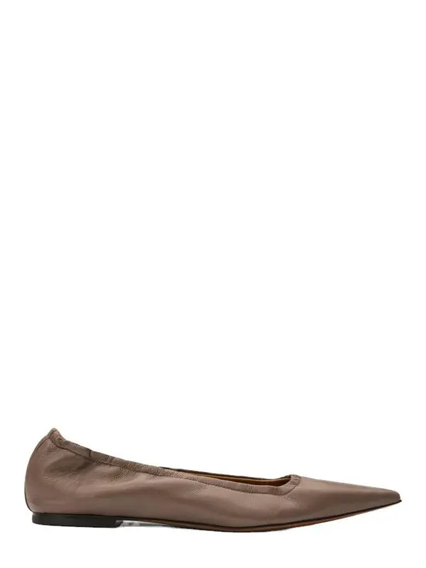 ATP ATELIER Aprica Nappa Ballet Flats - Tahini