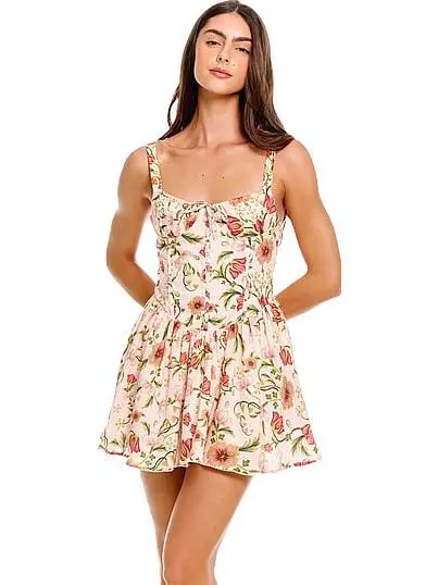 Victoria's Secret Agua Bendita Spring Bodice Mini Dress - Floral