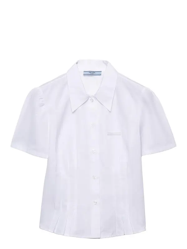 Prada Short-sleeved Poplin Shirt - White