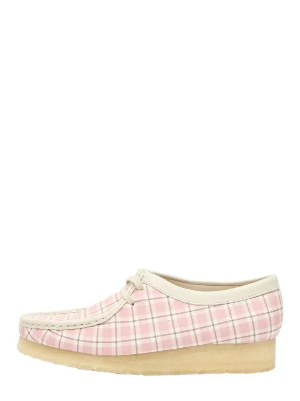 Clarks Check Wallabee Boot - Pink Check