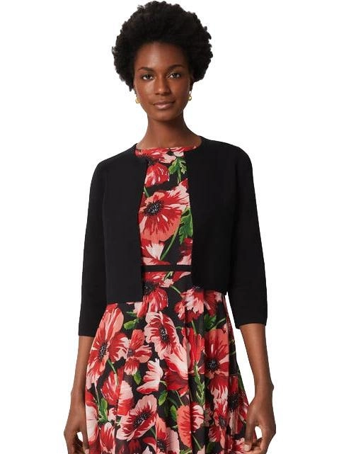 HOBBS LONDON Ella Cropped Cardigan - Black