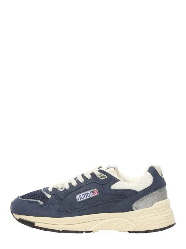 AUTRY Hyperway Low Suede Sneakers - Mesh Bluette/silver