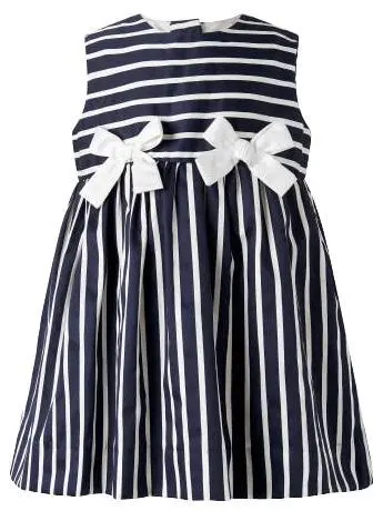 RACHEL RILEY Stripe Bow Dress With Bloomers - Navy