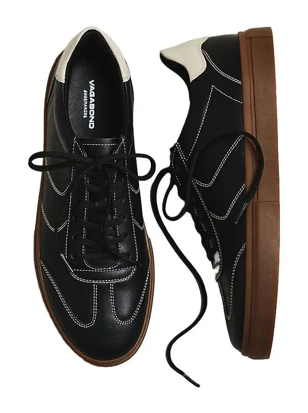 VAGABOND SHOEMAKERS Cody Stitched Sneakers - Black & White
