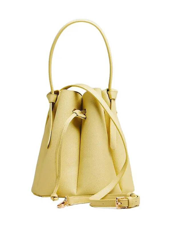 MELIE BIANCO Laguna Vegan Leather Bucket Bag - Light Yellow