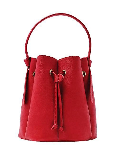 MELIE BIANCO Vegan Leather Bucket Bag - Red