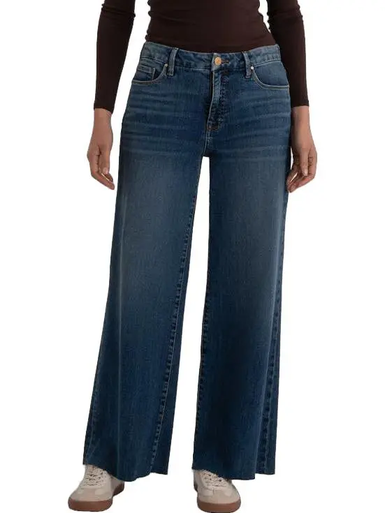 Kut From The Kloth Meg Raw Hem High Waist Wide Leg Jeans - Rad