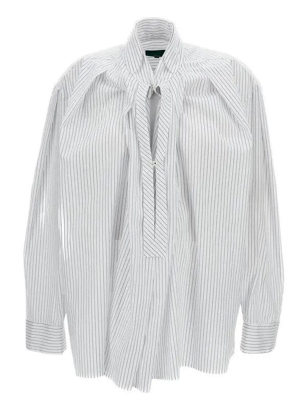MAISON JEJIA Striped Cotton Shirt - White