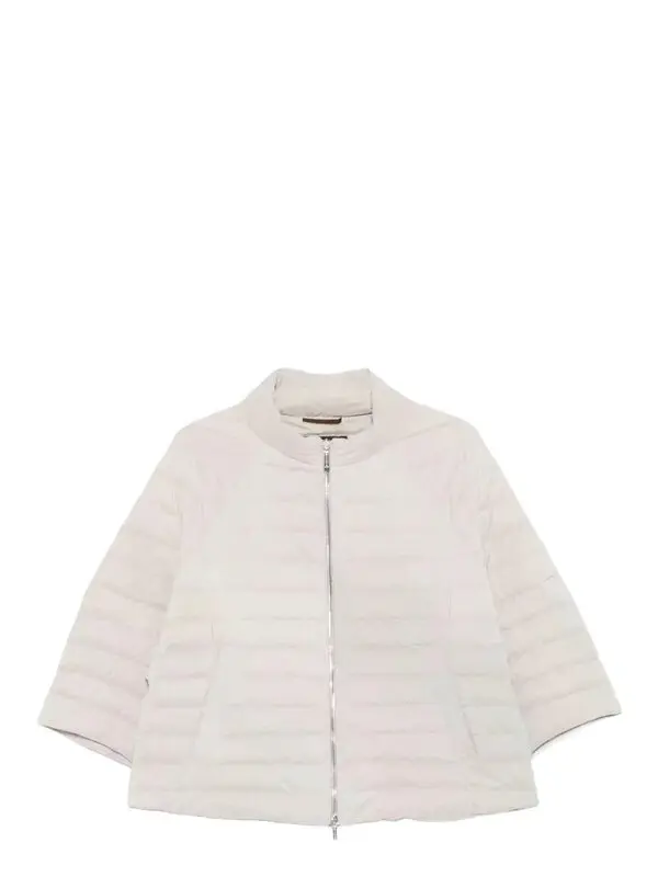 MOORER Zip-up Quilted Jacket - Neutrals