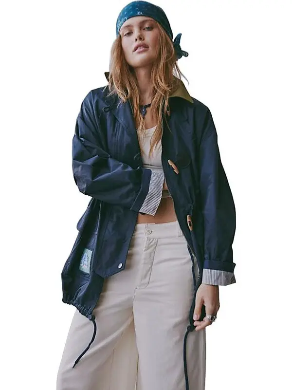 Free People We The Free Captains Jacket - Navy Combo