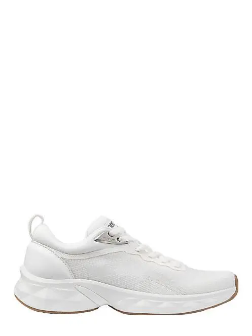 JIMMY CHOO Diamond Run Knit Jacquard Woven Trainers - V White Mix