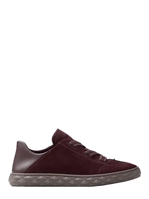 JIMMY CHOO Diamond Light Flex Suede Trainers - V Deep Merlot