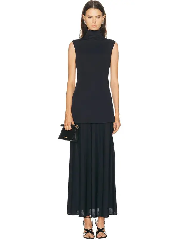 JIL SANDER Sleeveless Long Dress - Navy