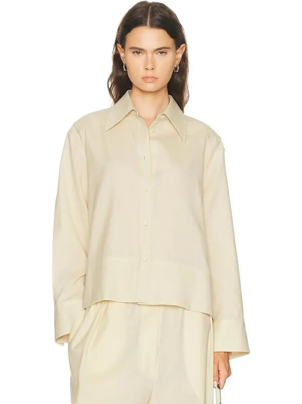 JIL SANDER Long Sleeve Blouse - Vanilla