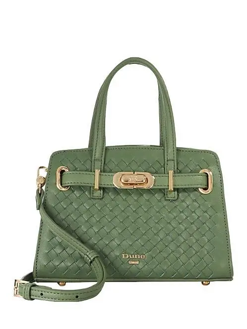 DUNE Mini Belted Faux-leather Tote Bag - Green Synthetic