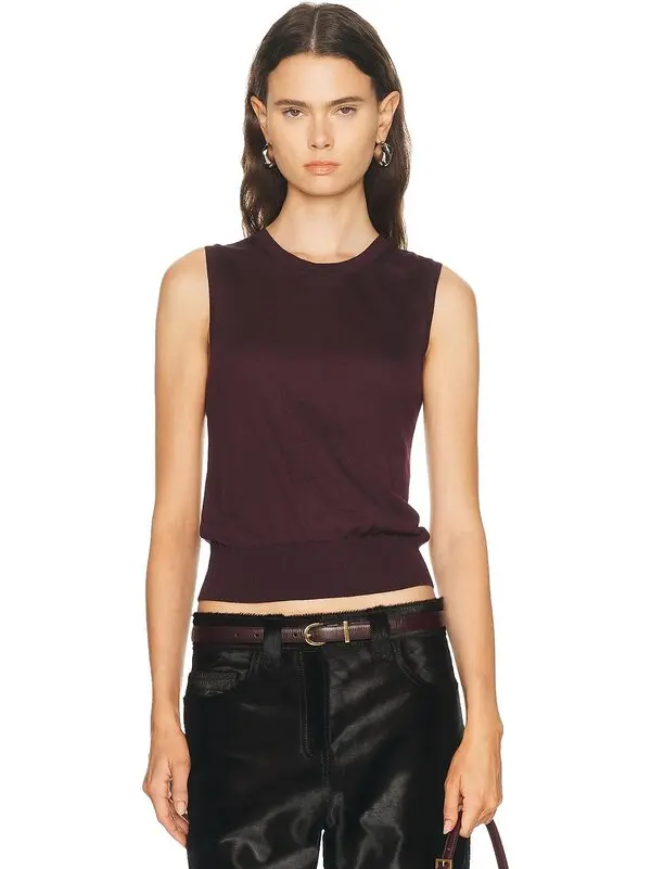 Adam Lippes Ava Top - Aubergine