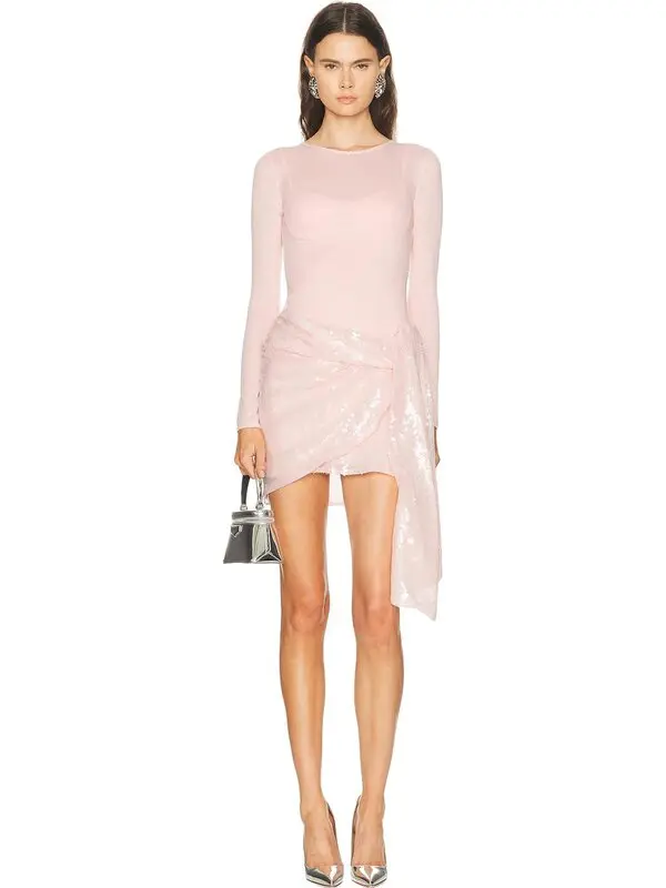 AREA Ballerina Mini Dress - Pastel Pink
