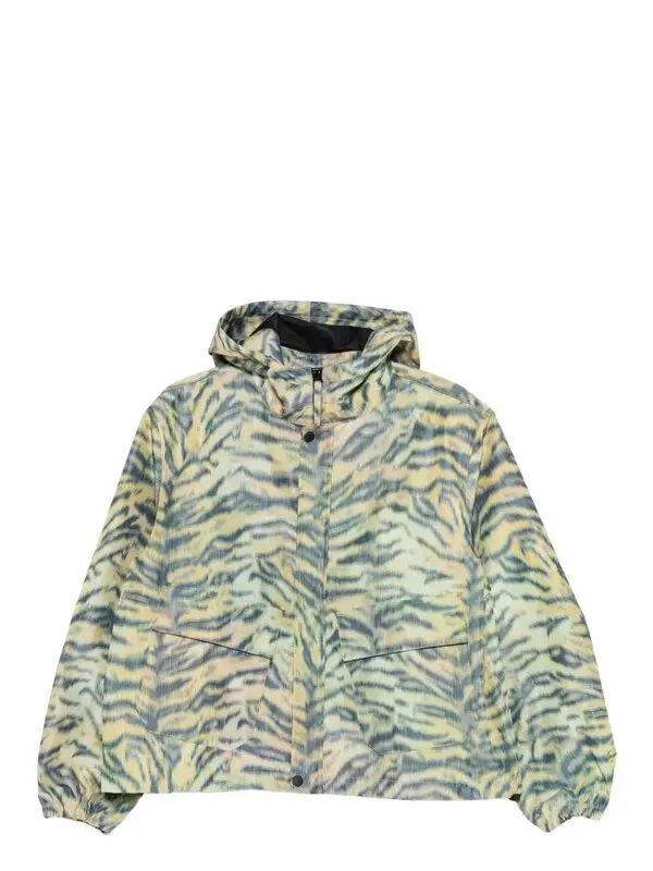 Kenzo Animal-print Hooded Jacket - Yellow