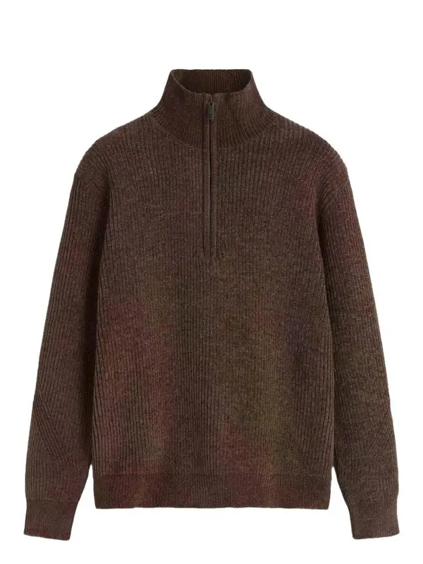 LES HÉRITIERS Daró Half-zip Sweater - Brown