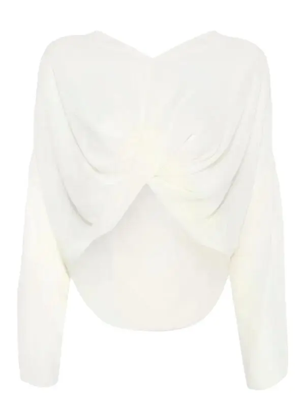 MAISON MARGIELA Twist-detail Long-sleeve Top - Neutrals