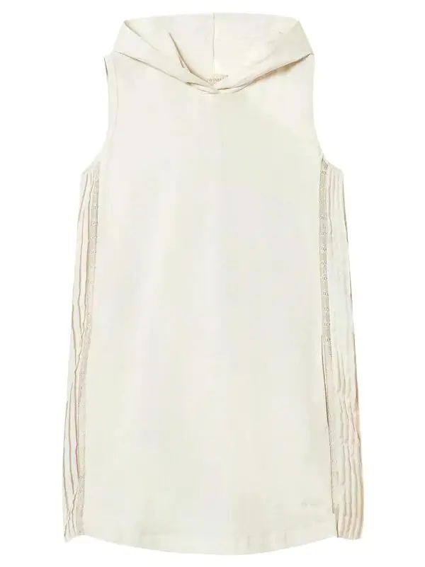 TWINSET Mini Dress With Pleated Detail - White