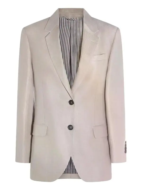 Brunello Cucinelli Linen Jacket - Neutrals