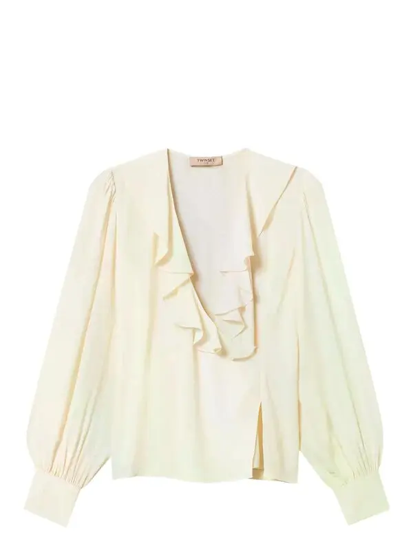TWINSET Ruffled Blouse - Neutrals