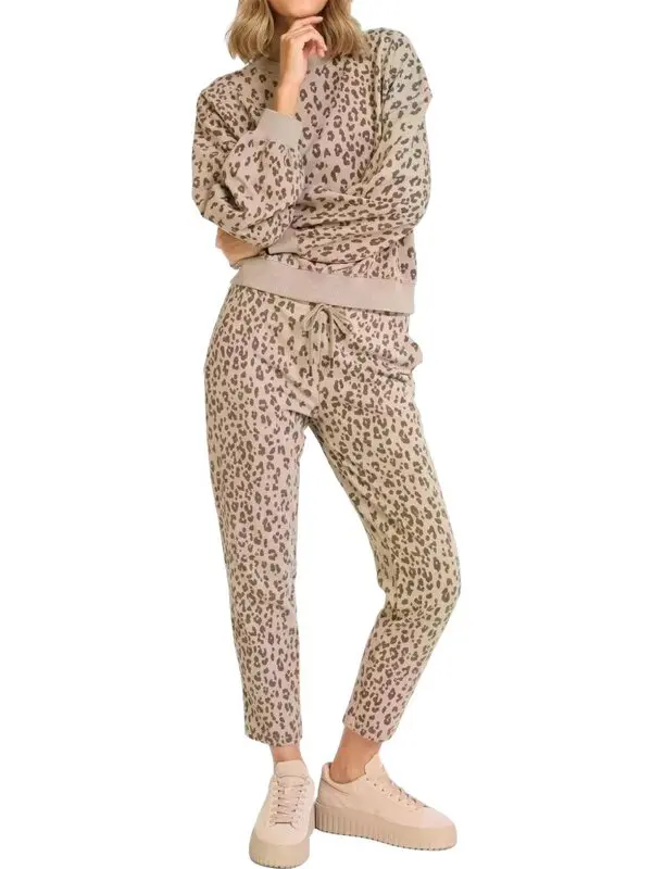 JUVIA Animal-print Track Pants - Neutrals