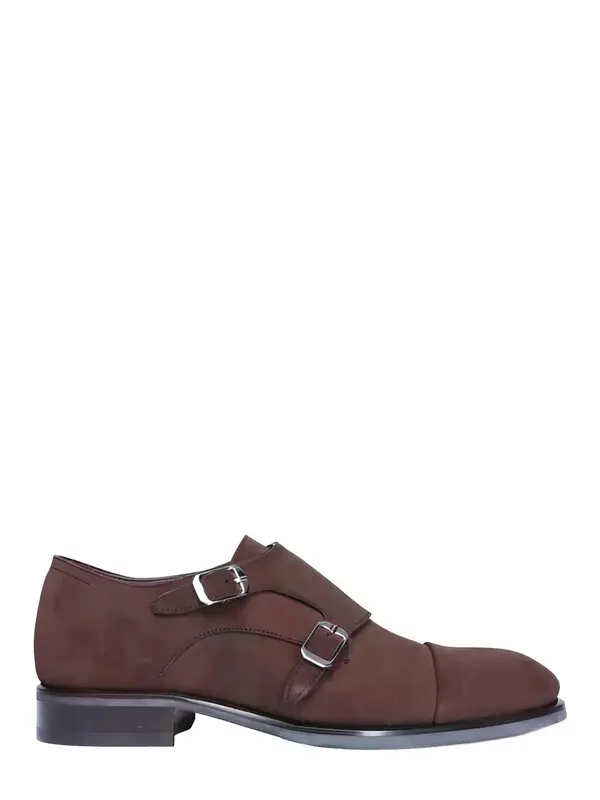 Brioni Buckle-strap Monk Shoes - Brown