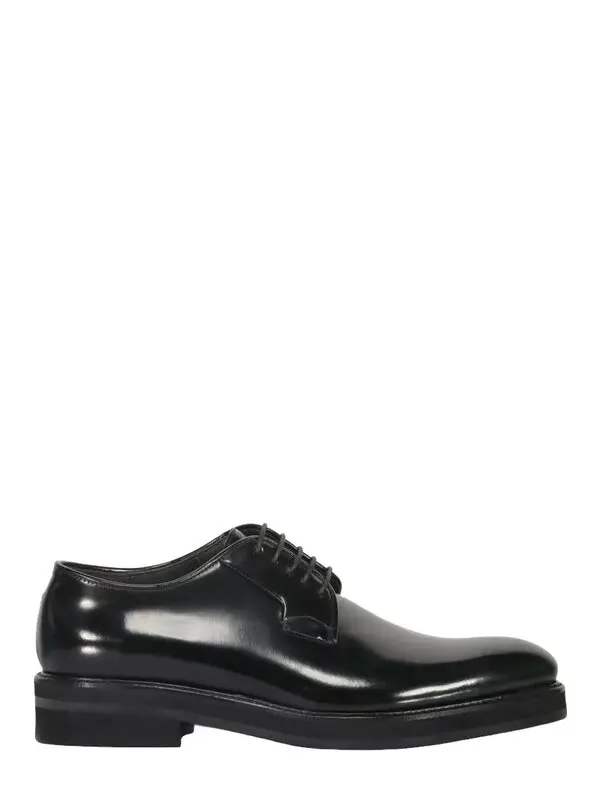 MOORER Campini Leather Derby Shoes - Black
