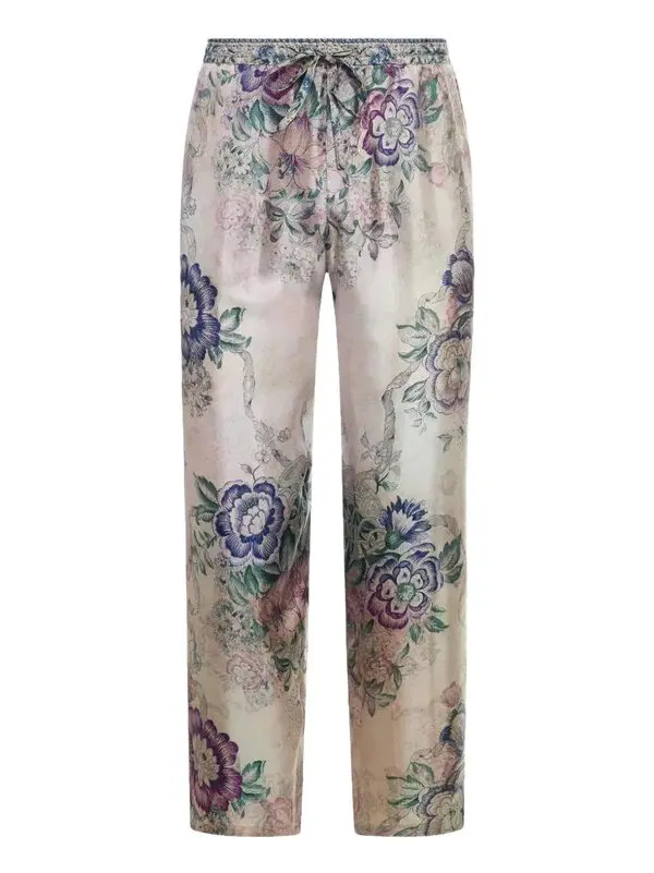 PIERRE-LOUIS MASCIA Floral-print Trousers - White