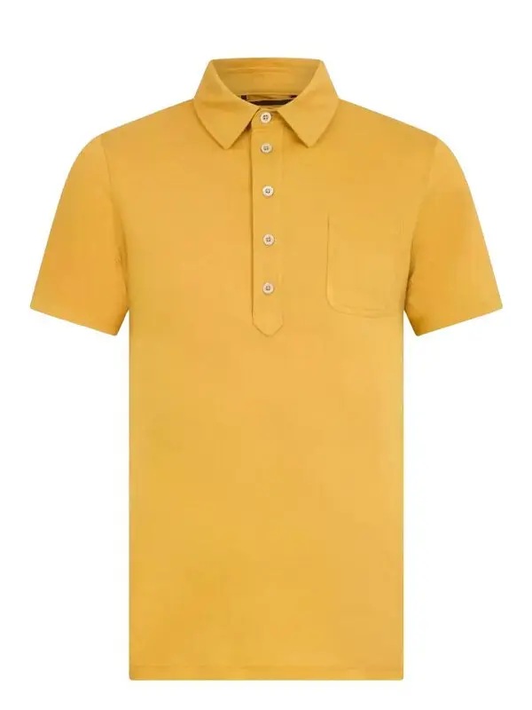 MOORER Pocket Polo Shirt - Yellow