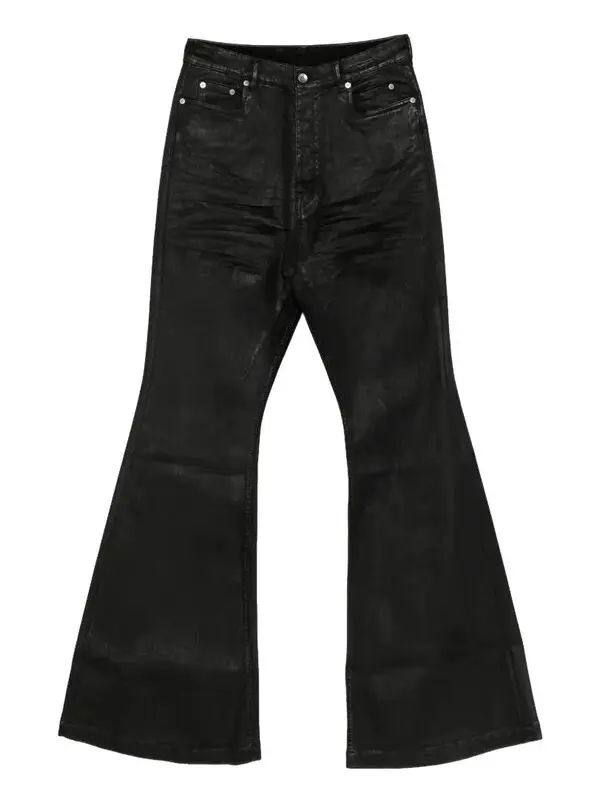 Rick Owens Button Bootcut Jeans - Black