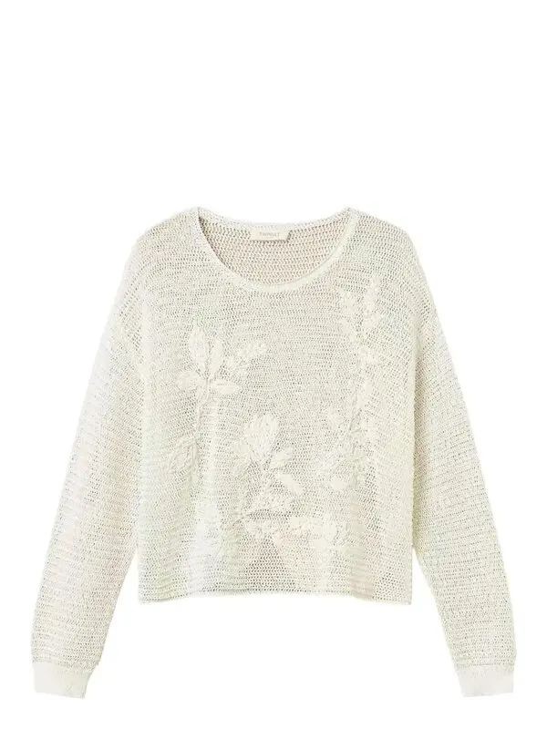 TWINSET Embroidered Sweater - White