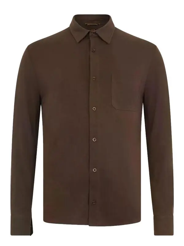MOORER Patch-pocket Shirt - Brown