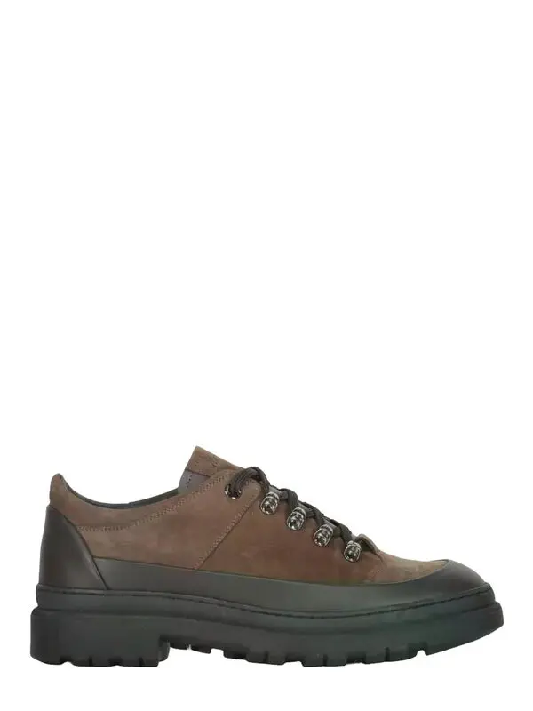 MOORER Roquen Lace-up Leather Sneakers - Brown