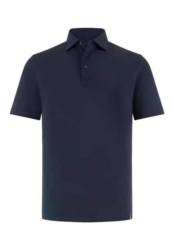 Boggi Milano Button Short-sleeve Polo Shirt - Blue