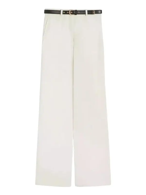 Max Mara Belted Palazzo Pants - Neutrals
