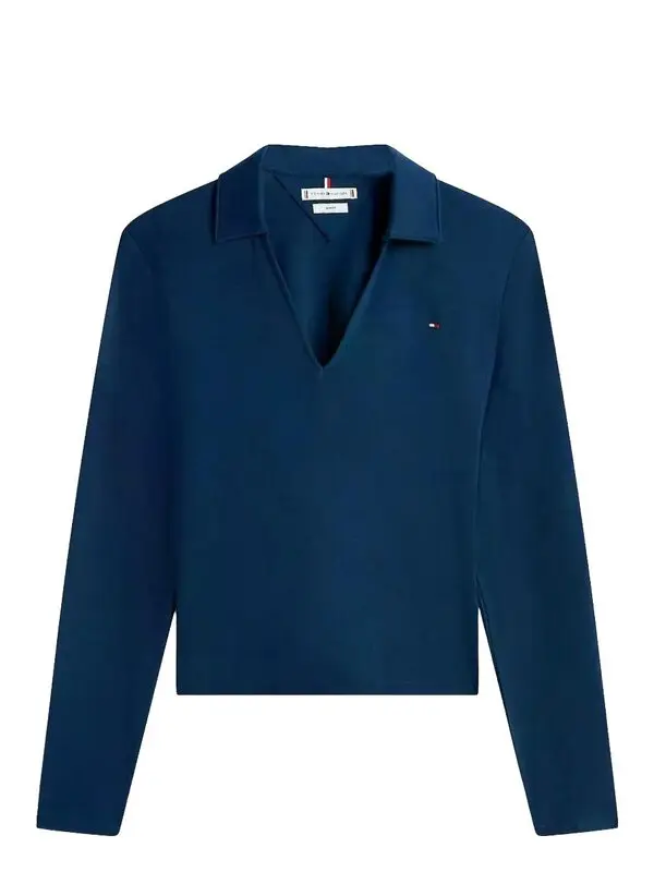 Tommy Hilfiger V-neck Polo Shirt - Blue