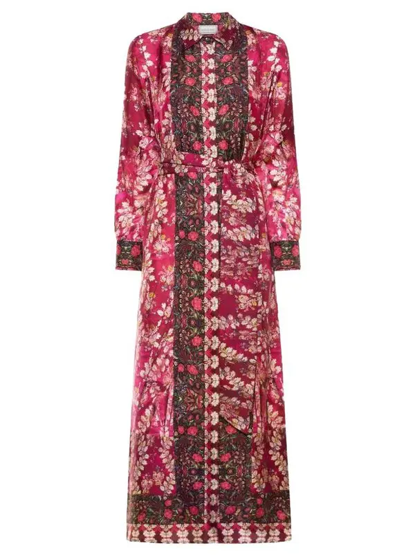 PIERRE-LOUIS MASCIA Floral-pattern Midi Dress - Pink