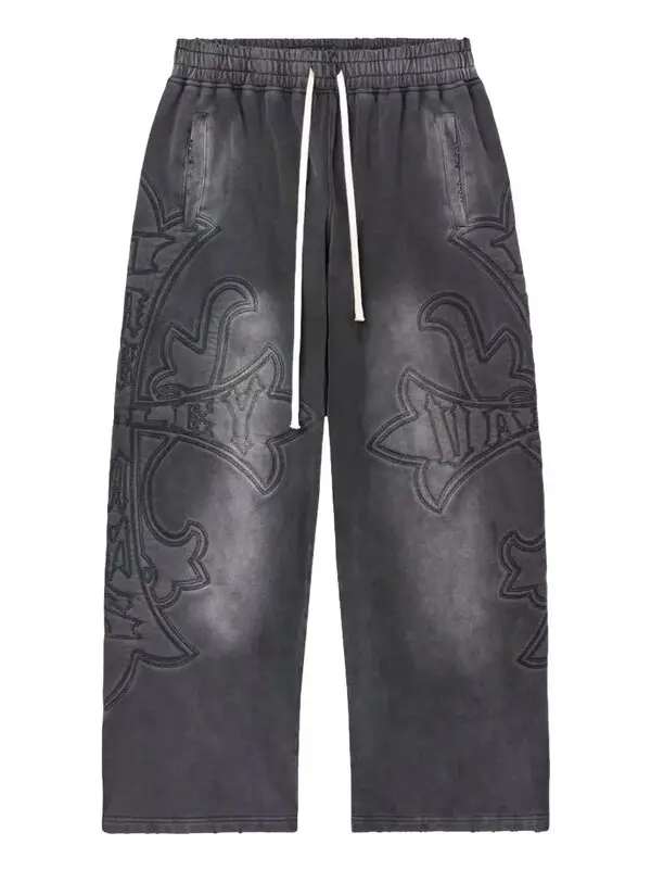 VALE Carver Embroidered Track Pants - Grey