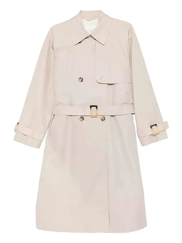 Marina Rinaldi Buttoned Belted Coat - Neutrals