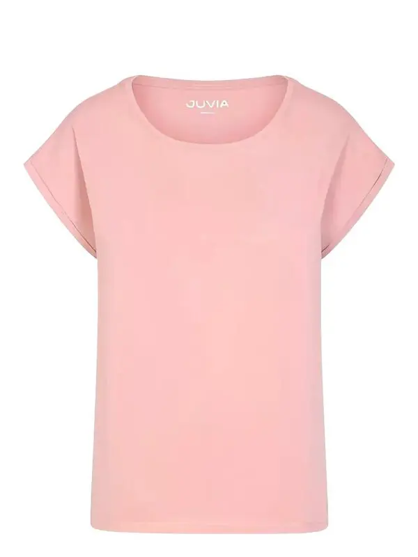 JUVIA Cuffed Boxy Shirt - Pink