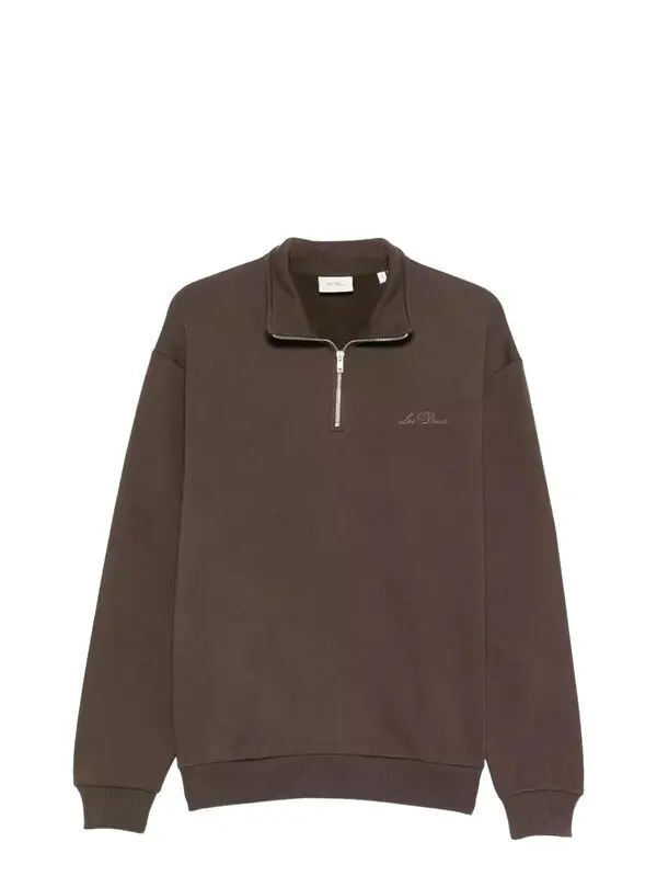 LES DEUX Half-zip Sweatshirt - Brown