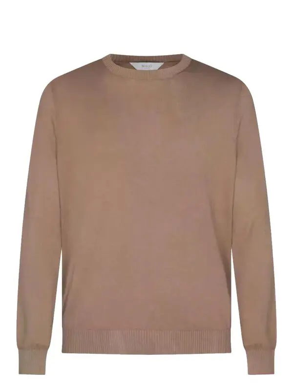 Malo Crew Neck Sweater - Brown