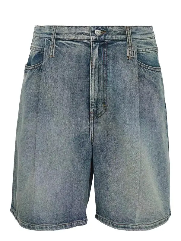 WOOYOUNGMI Pleated Denim Shorts - Blue